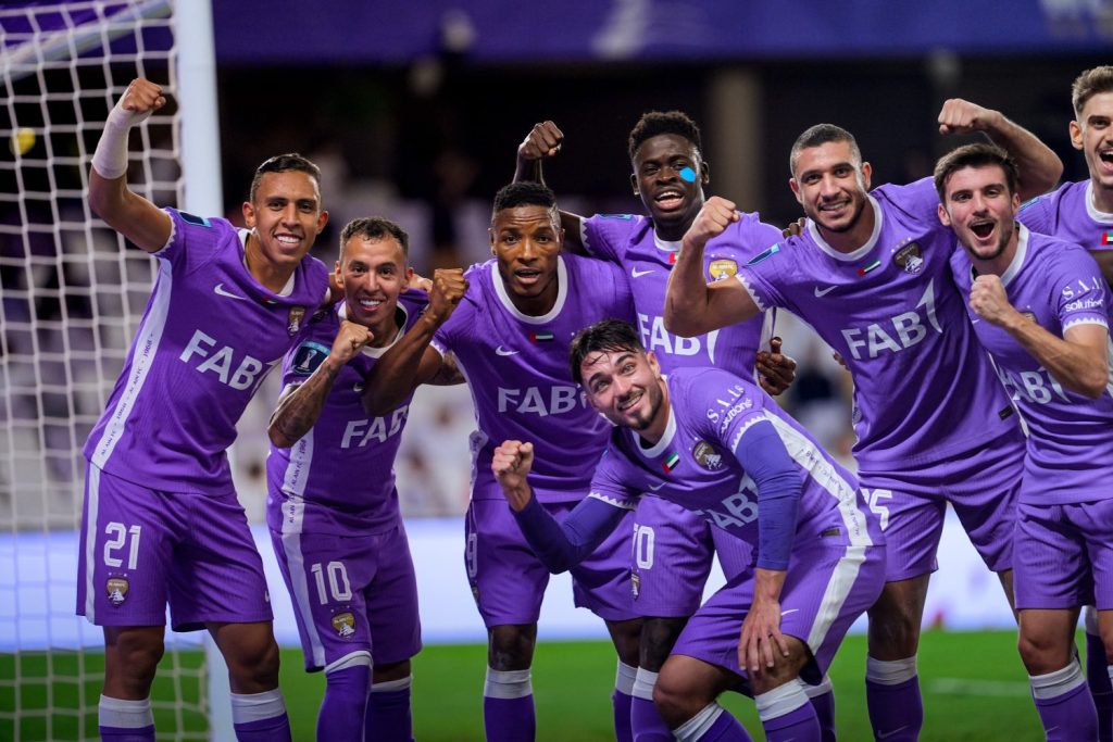 Al Ain Club claims victory over Sharjah Club scoring four goals against only one goal So the ...